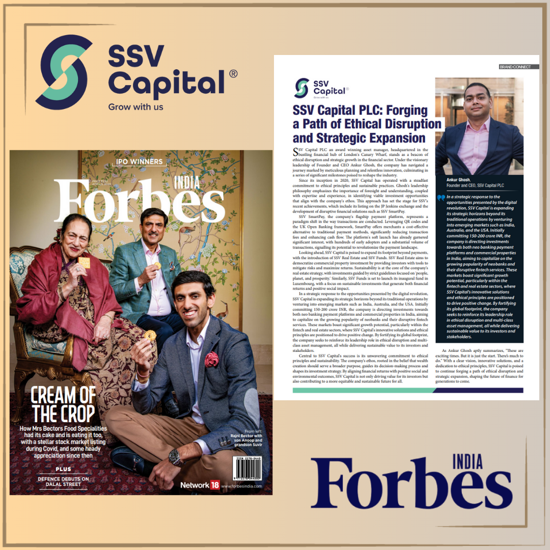Forbes Magazine - SSV Capital